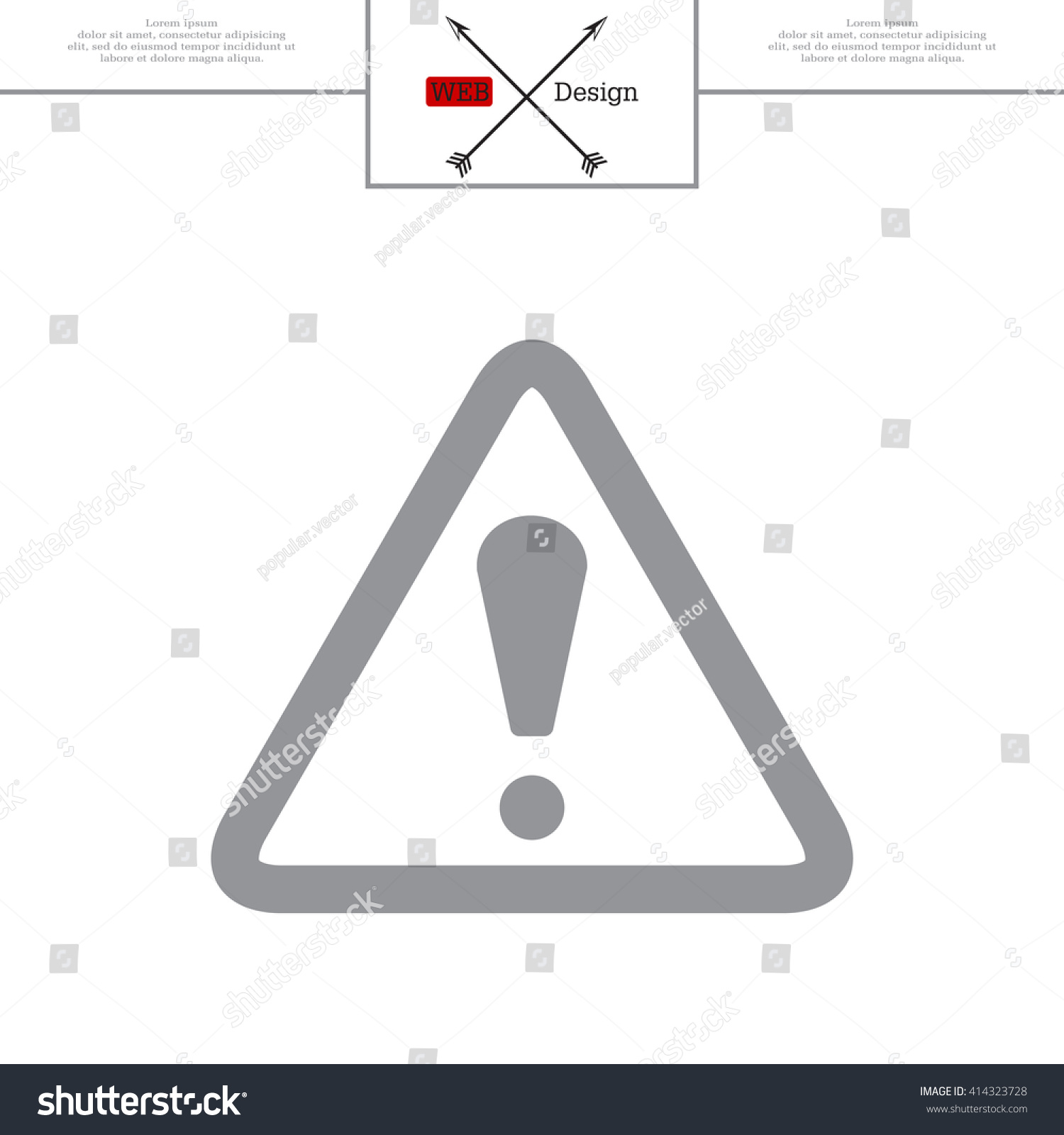 Exclamation Danger Sign Stock Vector (Royalty Free) 414323728 ...