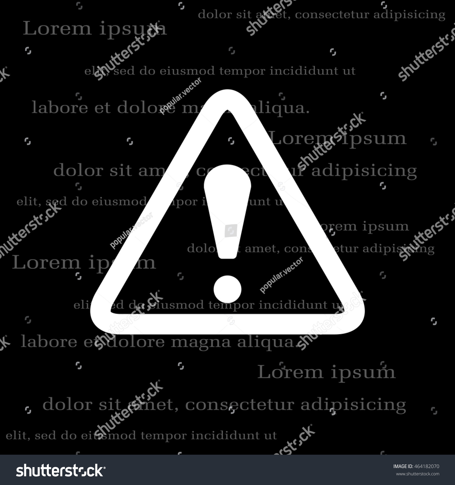 Exclamation Danger Sign Stock Vector (Royalty Free) 464182070 ...