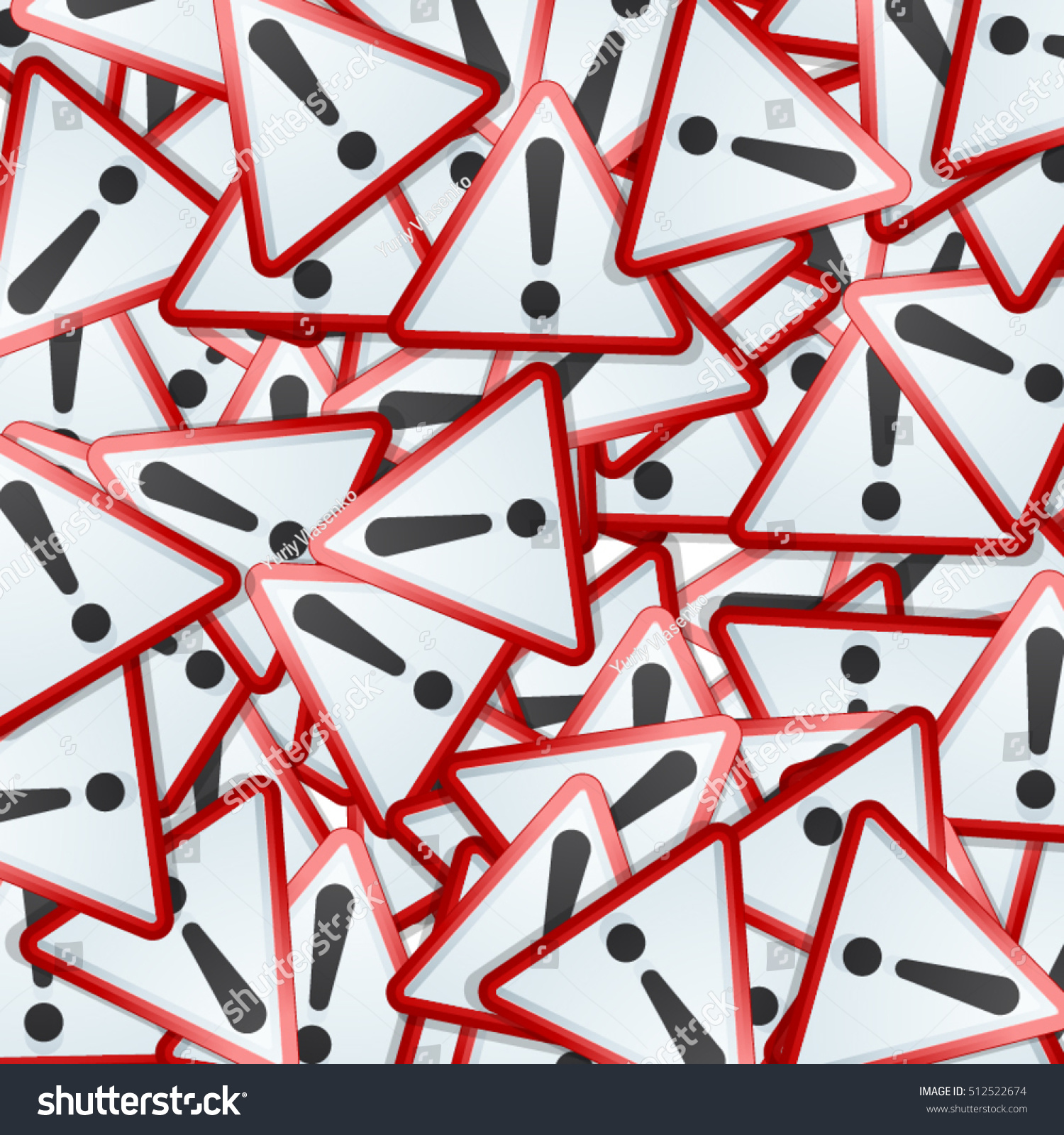 Exclamation Danger Sign Stock Vector (Royalty Free) 512522674 ...