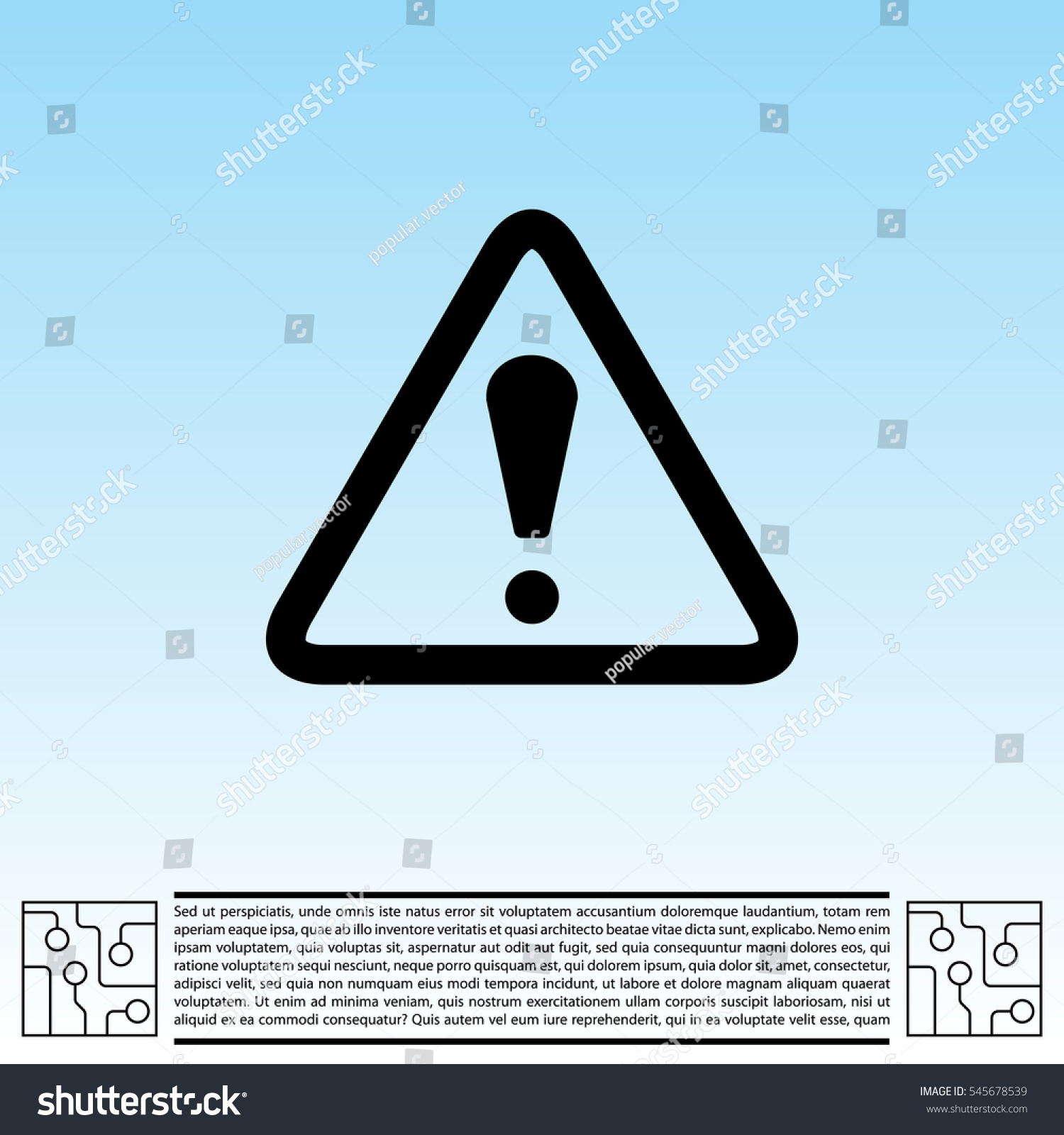 Exclamation Danger Sign Stock Vector (Royalty Free) 545678539 ...