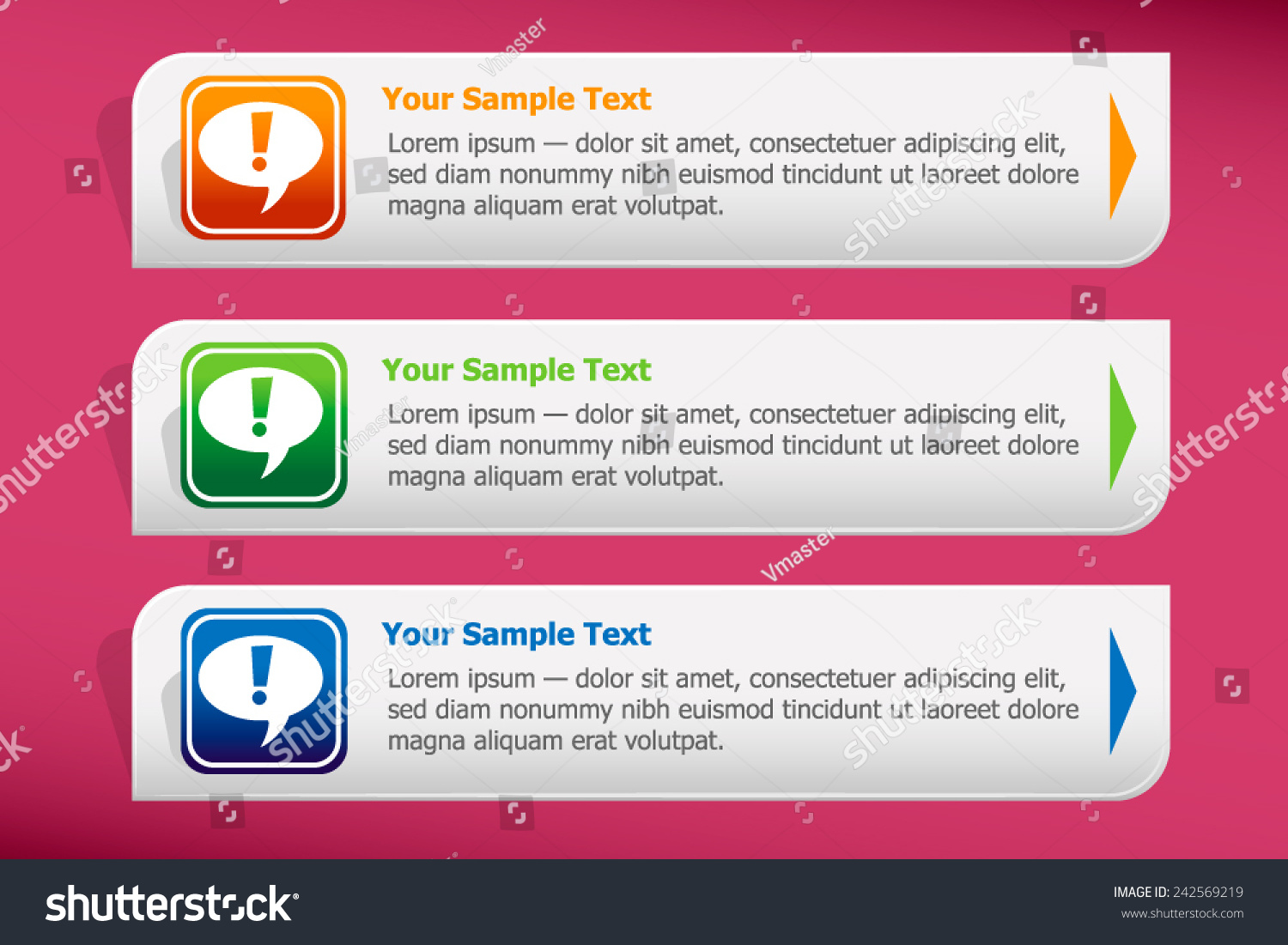 Exclamation Mark Design Template Vector Graphic: vector de stock (libre ...