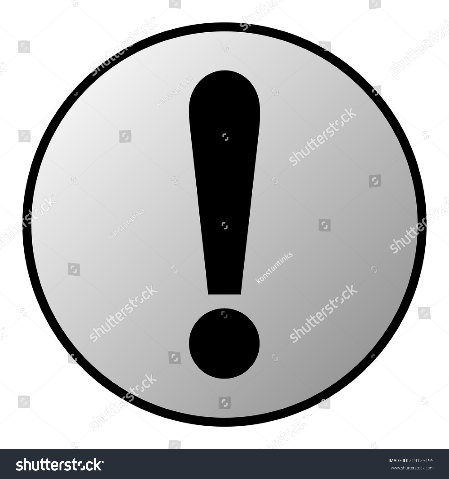 Exclamation Mark Button On White Vector Stock Vector (Royalty Free ...