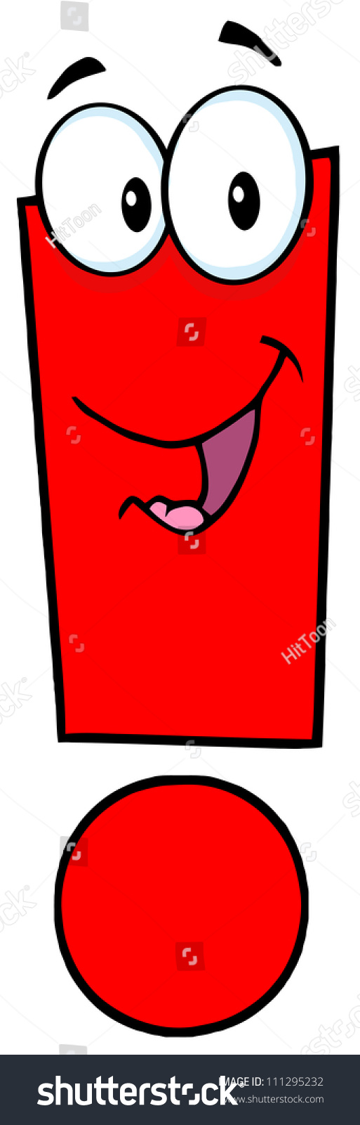 Exclamation Mark Cartoon Character Stock Vector (Royalty Free) 111295232