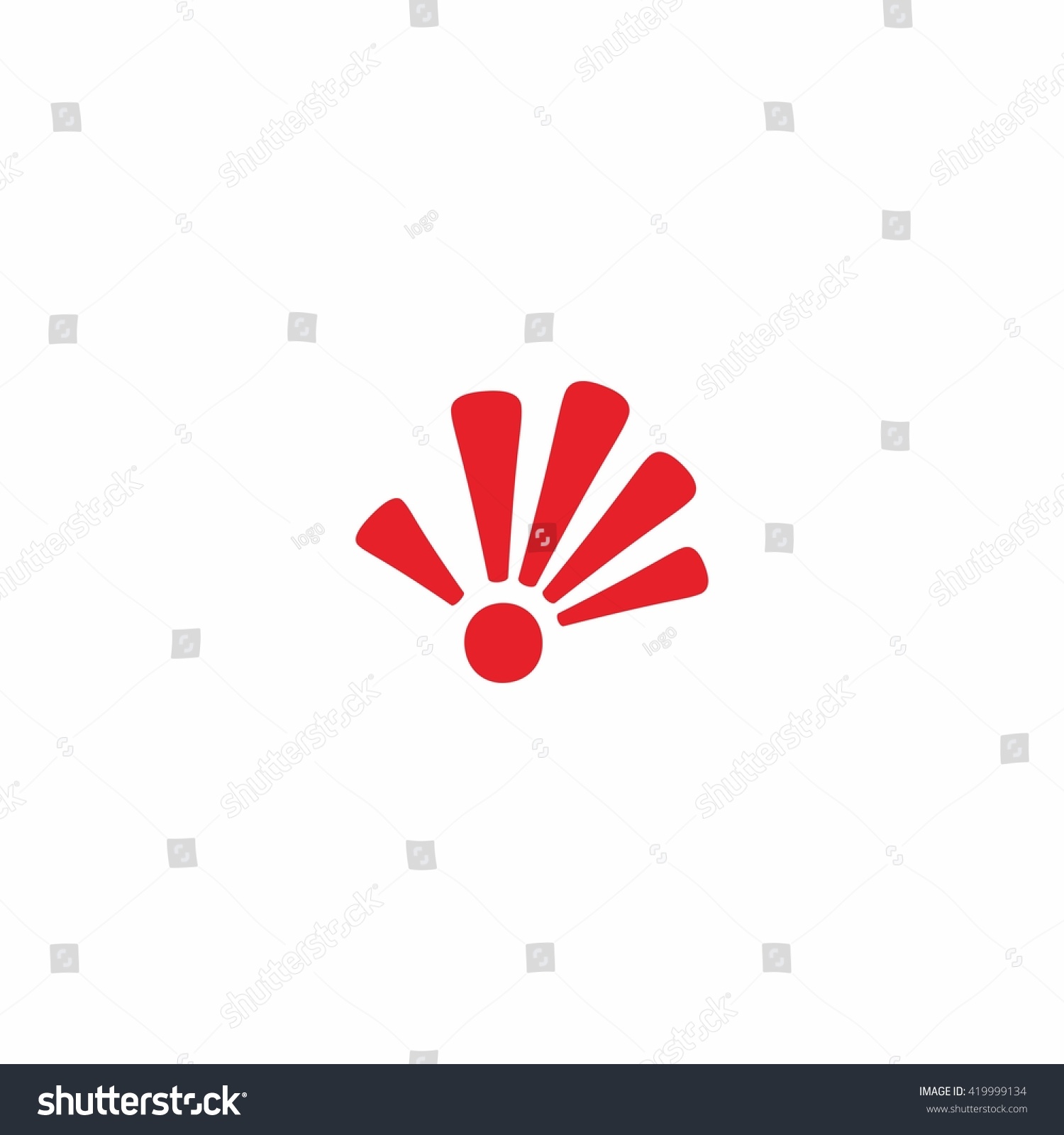 Exclamation Mark Finger Logo Stock Vector (Royalty Free) 419999134