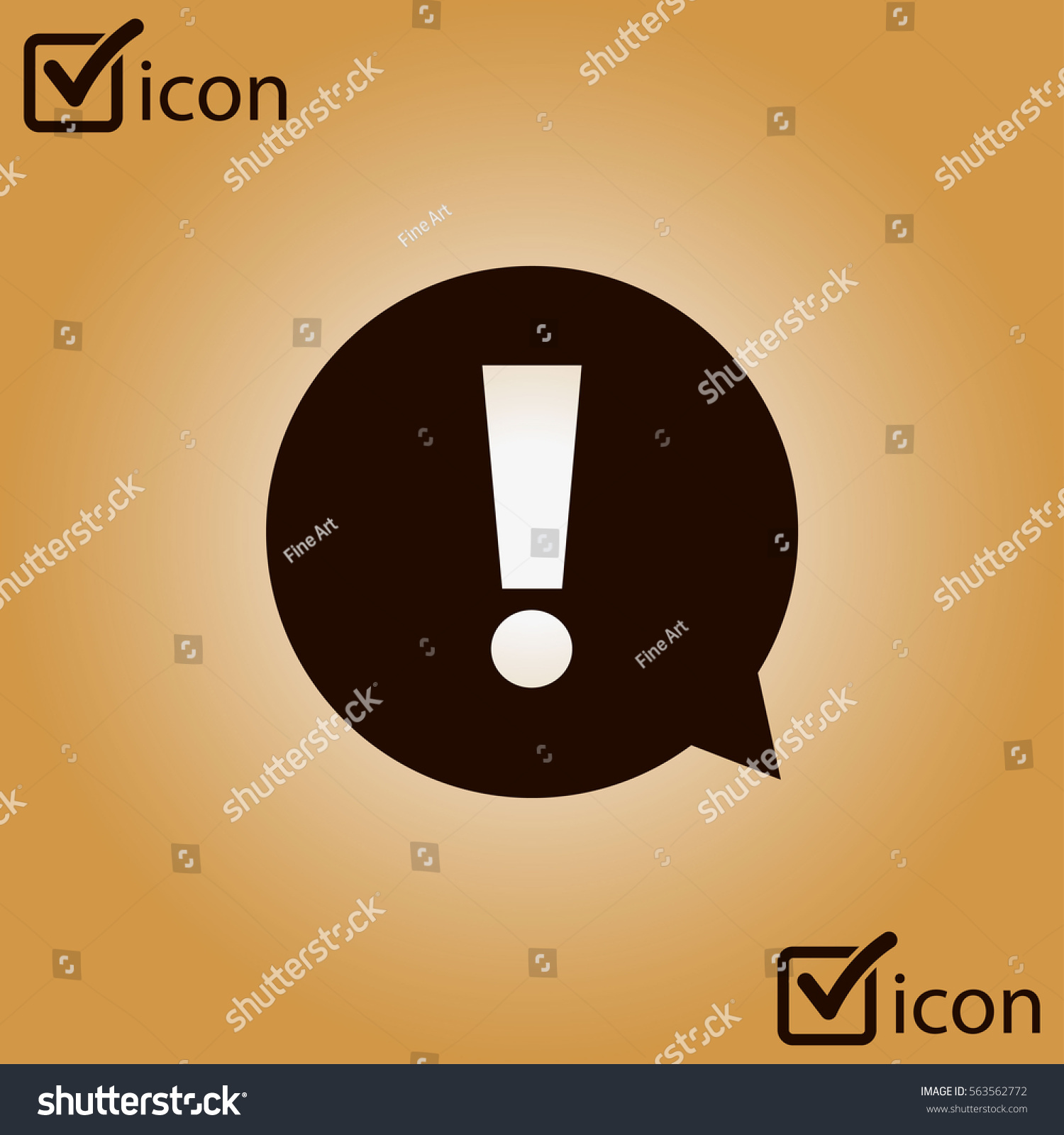 Exclamation Mark Hazard Warning Symbol Flat Stock Vector (Royalty Free ...