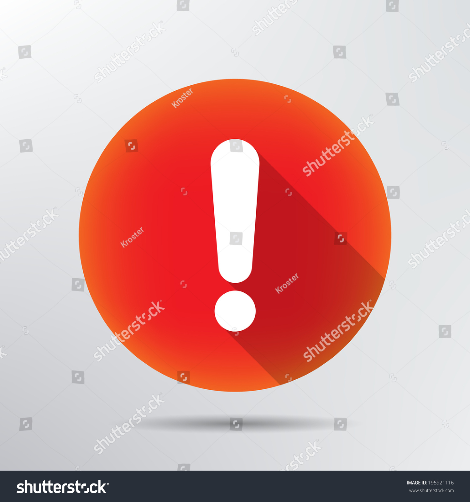 Exclamation Mark Icon Stock Vector (Royalty Free) 195921116 - Shutterstock