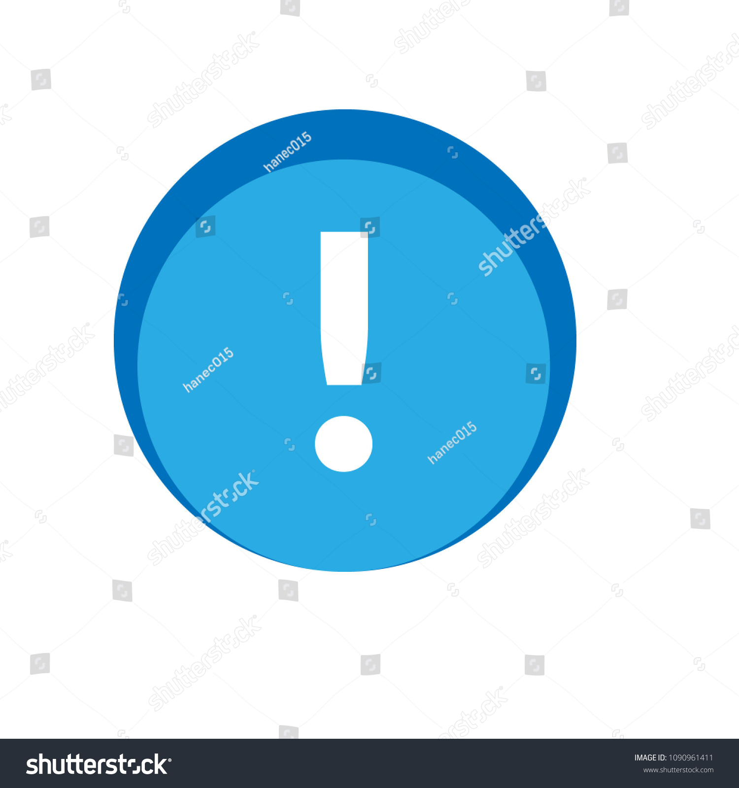 Exclamation Mark Icon Simple Objectvector Illustration Stock Vector ...