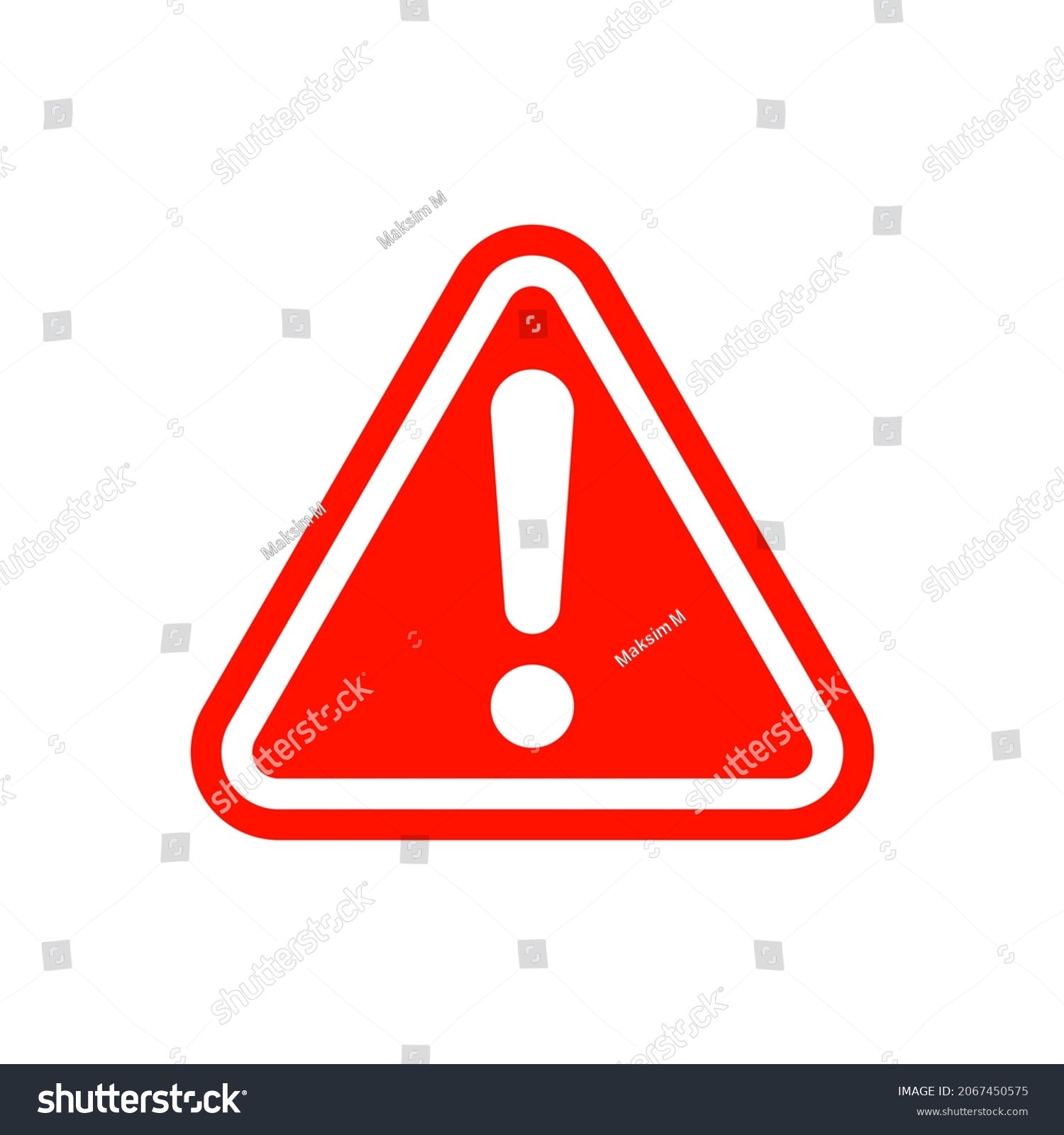Exclamation Mark Icon Red Warning Icon Stock Vector (Royalty Free ...