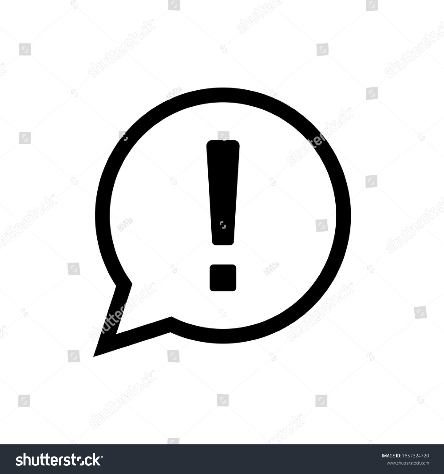 Exclamation Mark Bubble Vector Symbol Stock Vector (Royalty Free ...