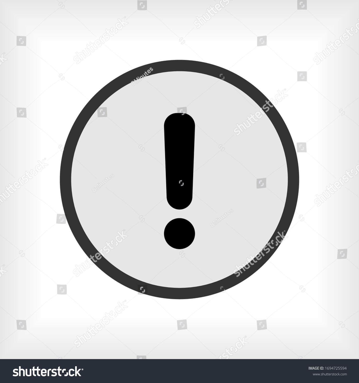 Exclamation Mark Inside Black Circle Vector Stock Vector (Royalty Free ...