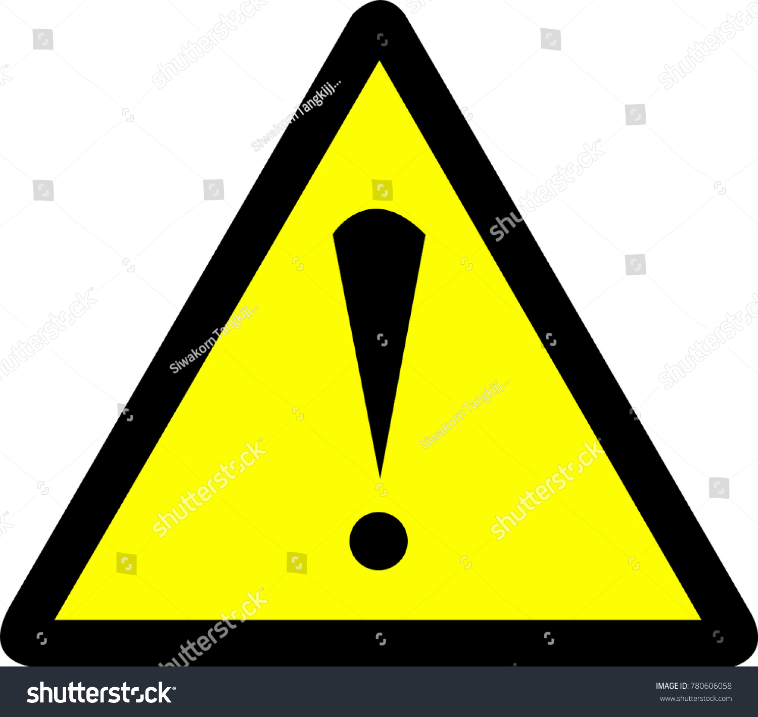 Exclamation Mark Symbol Warning Hazard 스톡 벡터(로열티 프리) 780606058 ...