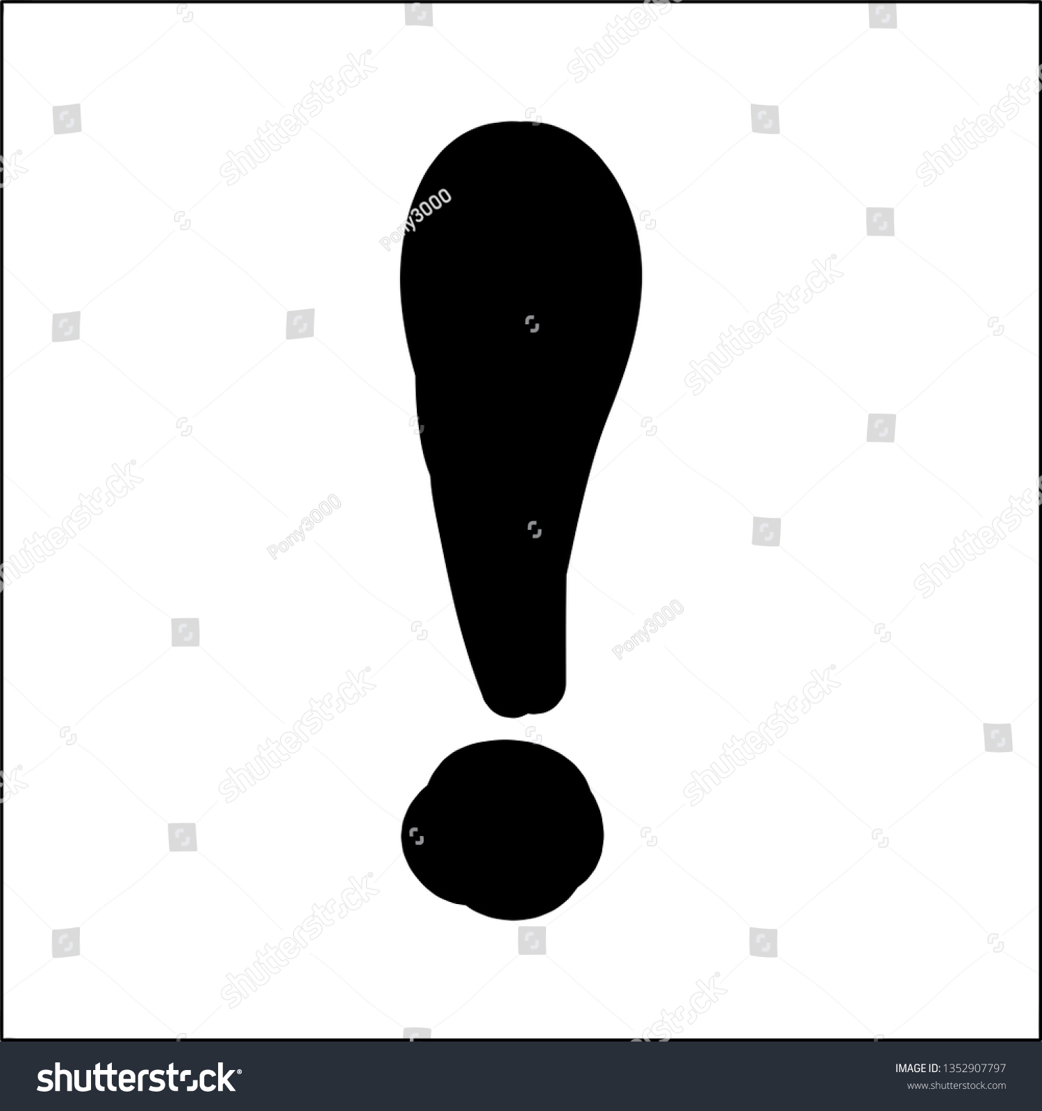 Exclamation Mark Vector Drawing Illustration Stock Vector (Royalty Free ...