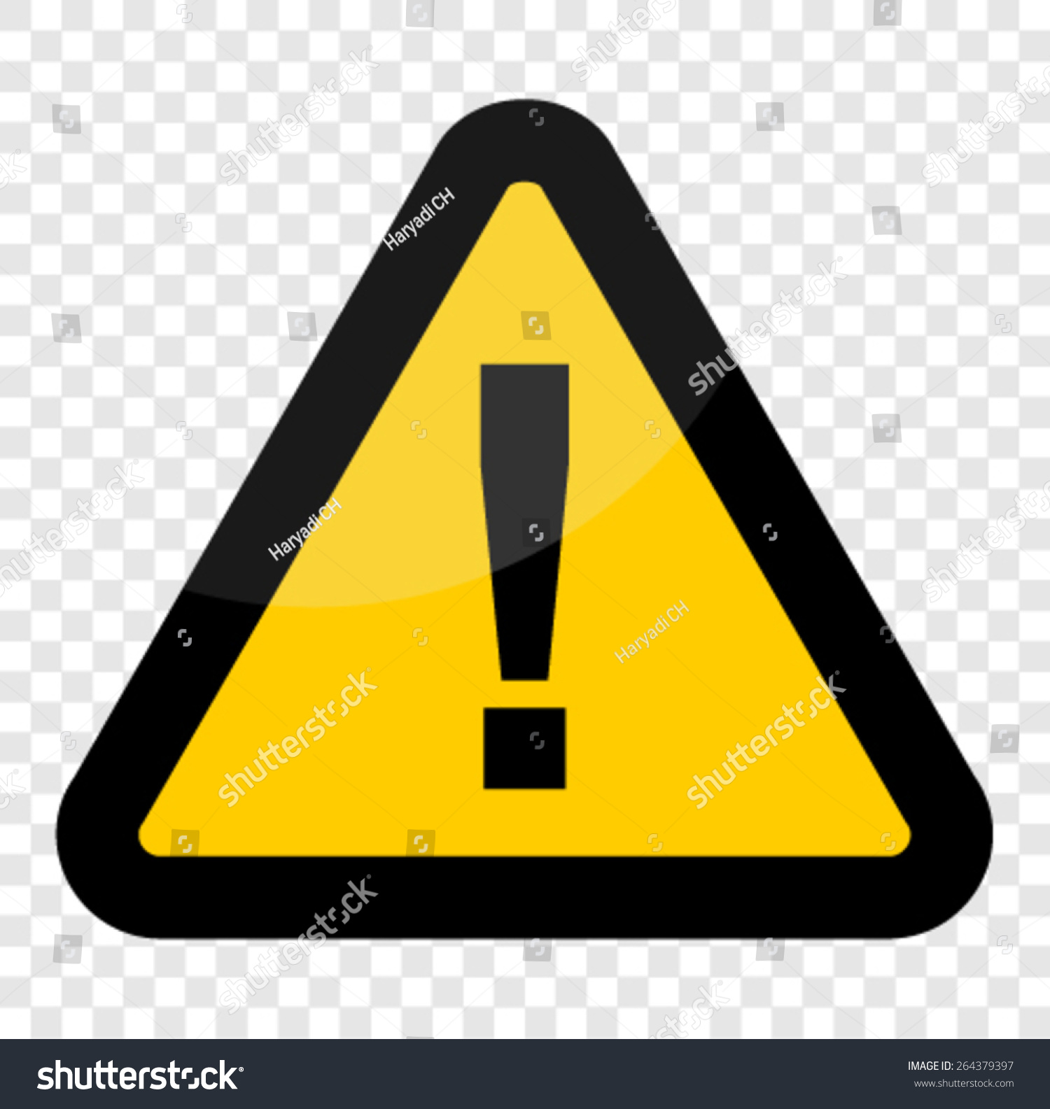 Exclamation Mark Warning Sign Yellow Background Stock Vector (Royalty ...