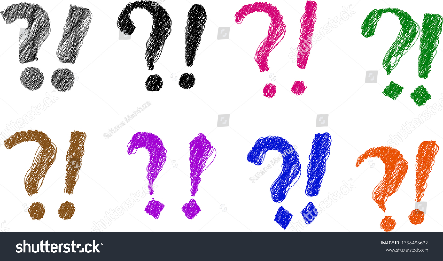 Exclamation Marks Question Marks Vector Set Stock Vector (Royalty Free ...