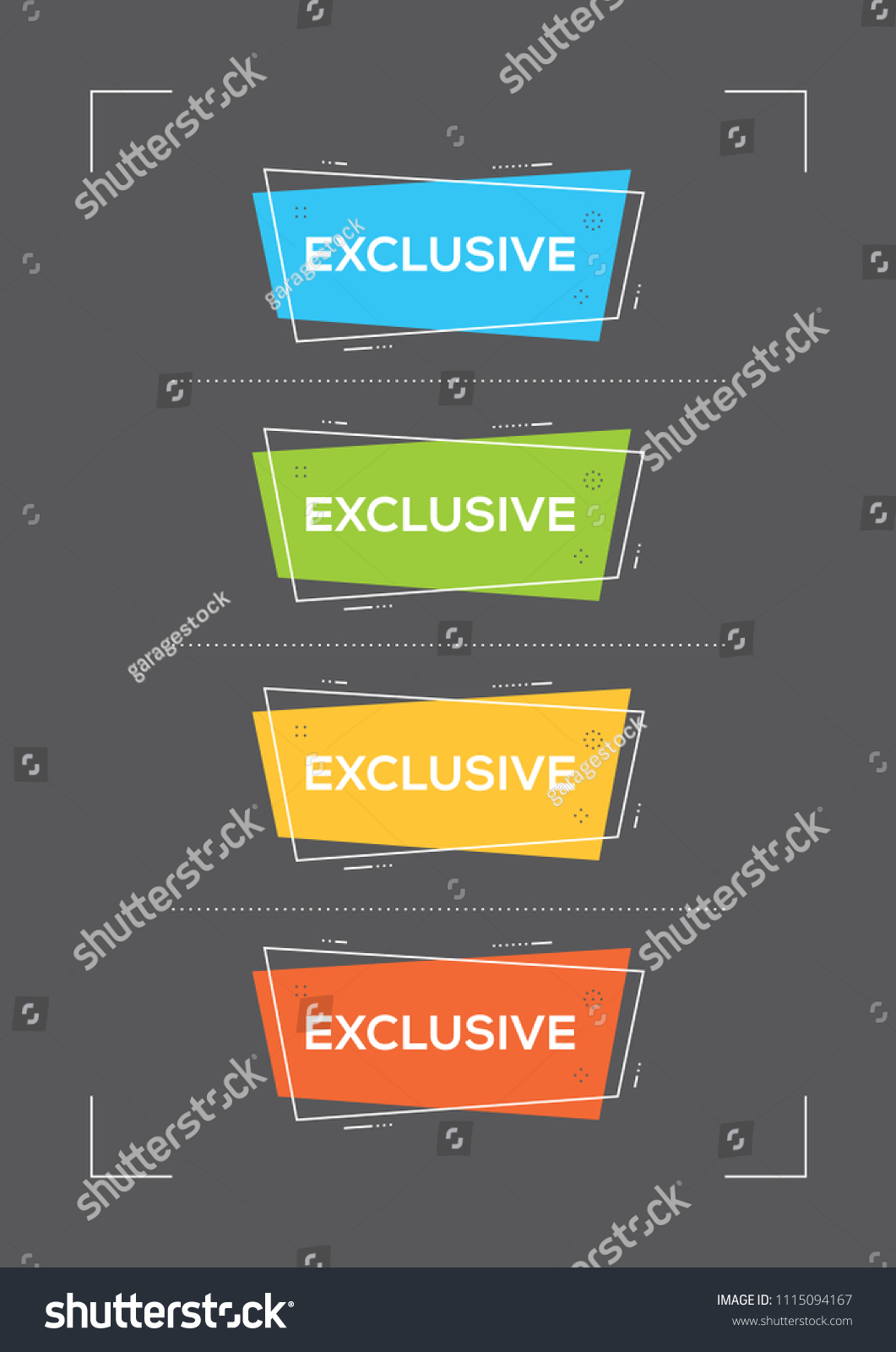 Exclusive Banner Concept Stock Vector (Royalty Free) 1115094167 ...