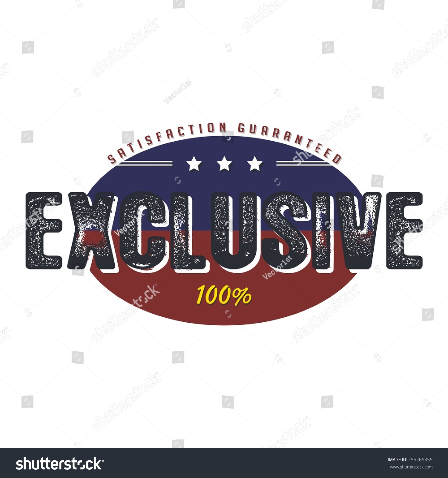 Exclusive Badge Stock Vector (Royalty Free) 256266355