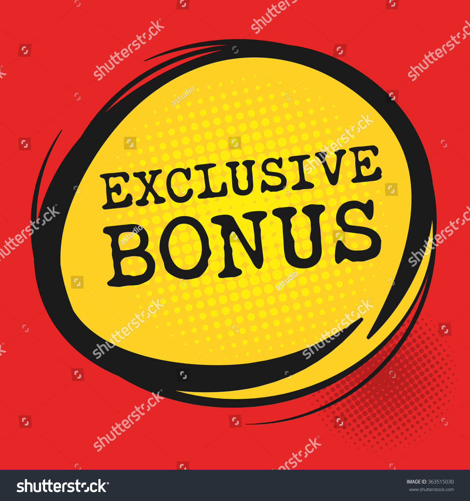 Exclusive Bonus Label Vector Illustration Stock Vector (Royalty Free ...