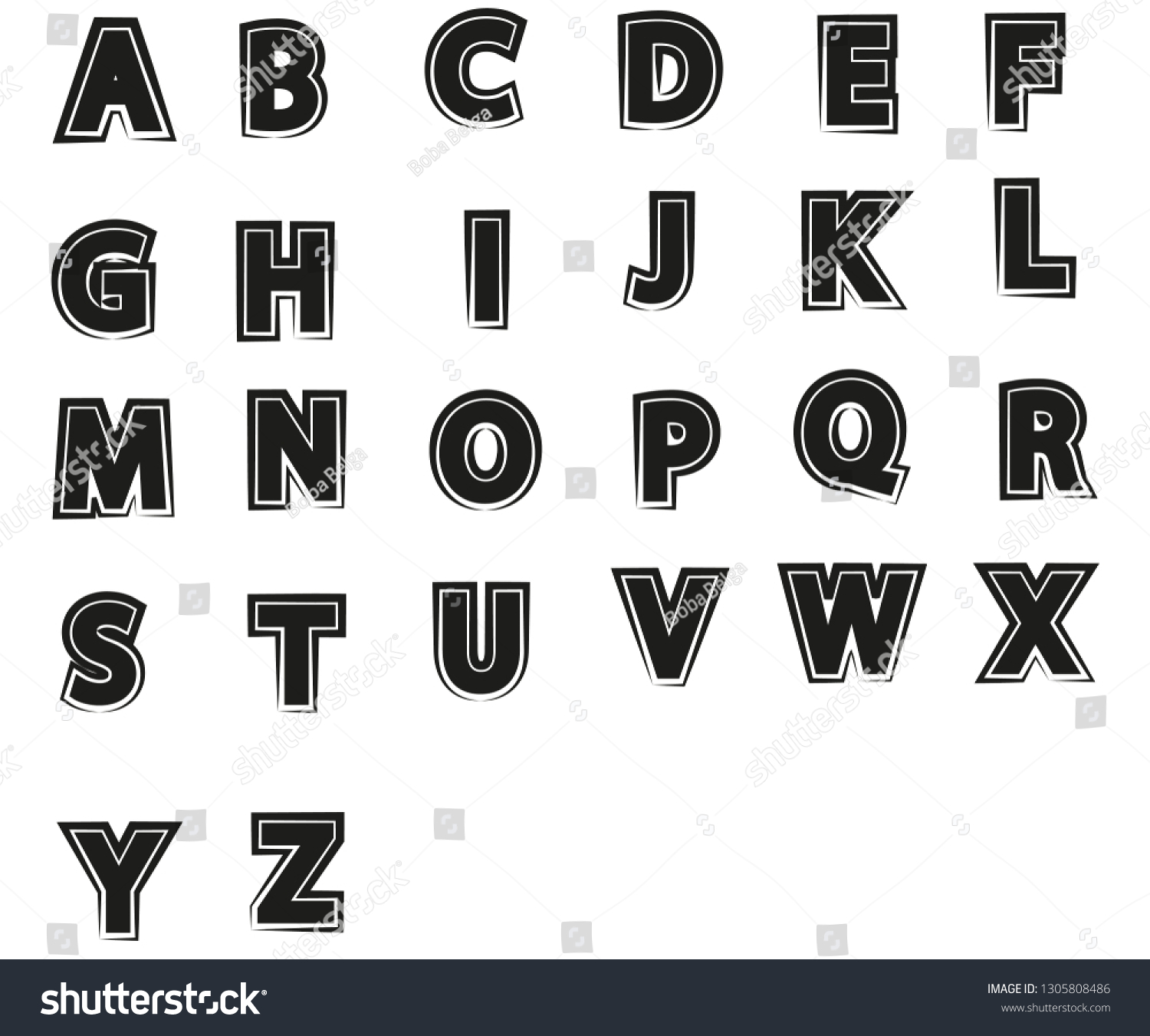 Exclusive Letters Typography Alphabet Vector Illustrator Stock Vector ...