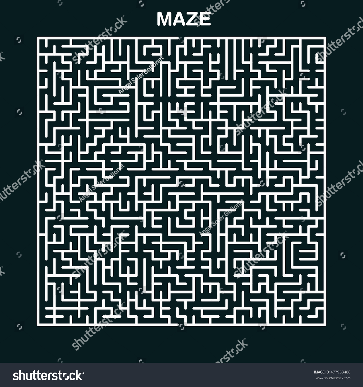 Exclusive Maze Difficult Medium Stock Vector (Royalty Free) 477953488