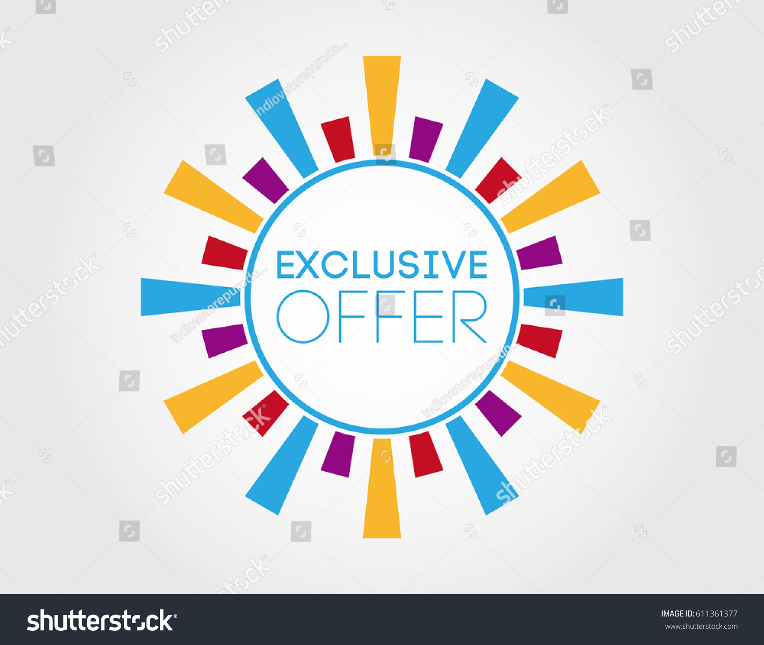 Exclusive Offer Label Design Template: เวกเตอร์สต็อก (ปลอดค่าลิขสิทธิ์ ...