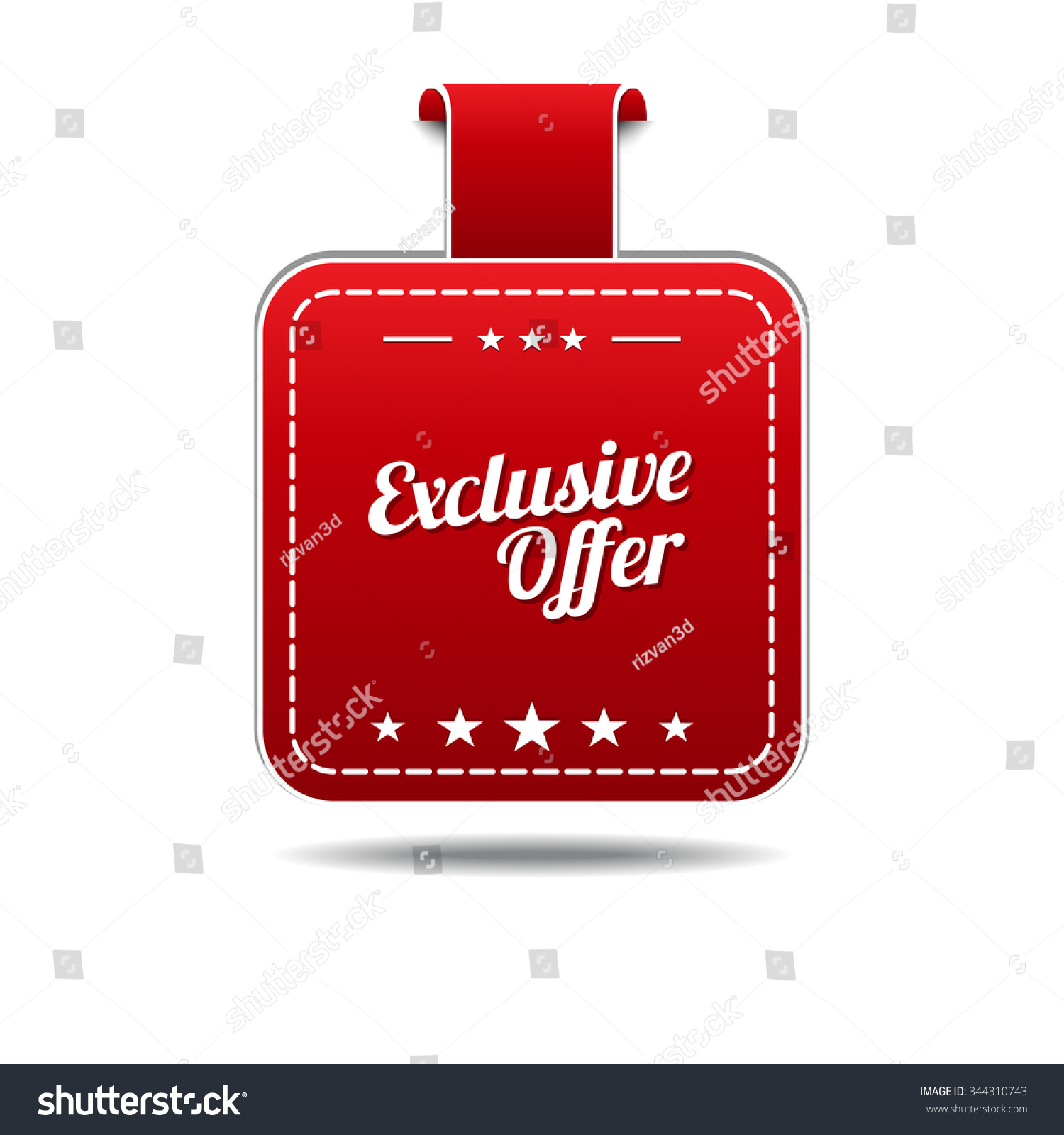 Exclusive Offer Red Vector Icon Design Stock Vector (Royalty Free ...
