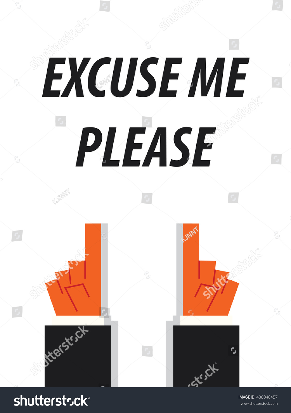 Excuse Me Please Typography Vector Illustration: เวกเตอร์สต็อก (ปลอดค่า ...