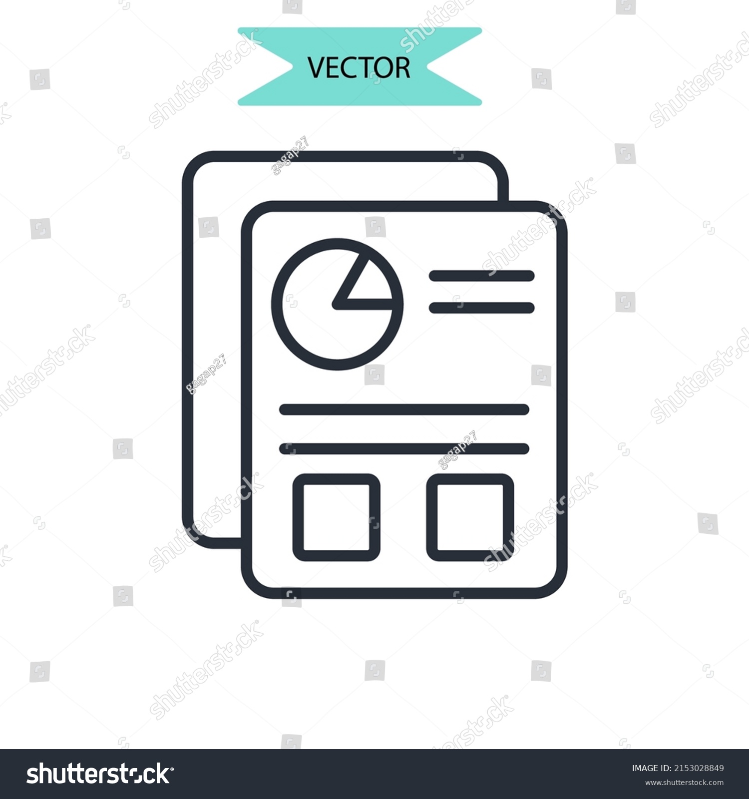 Executive Summary Icons Symbol Vector Elements Stock Vector (Royalty ...