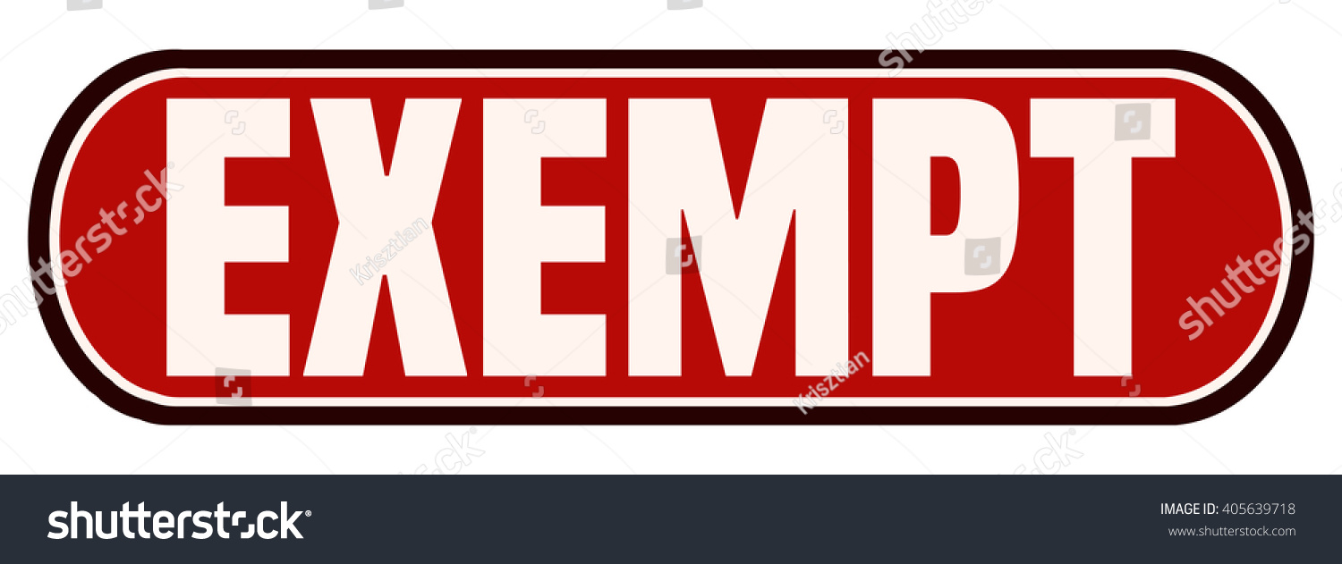 Exempt Sticker Sign Vector Illustration Stock Vector (Royalty Free ...