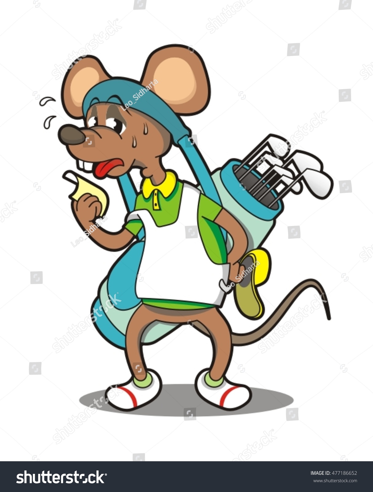 Exhausted Overheat Caddy Rat Stock Vector (Royalty Free) 477186652 ...