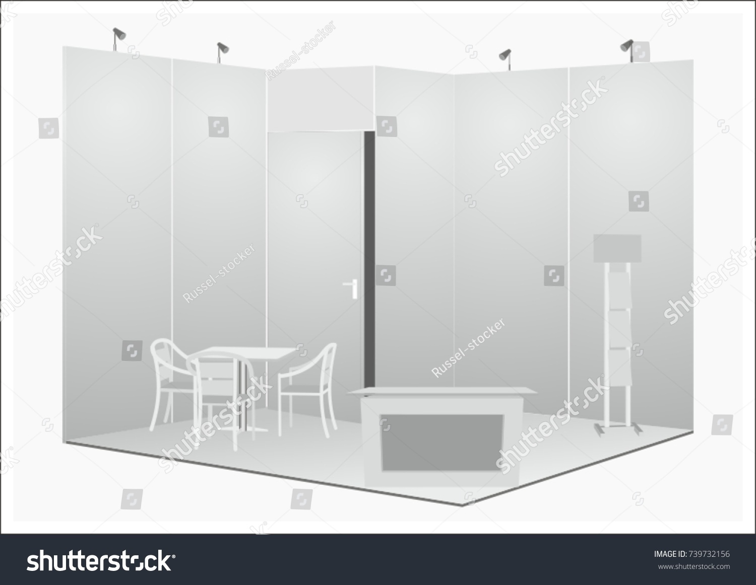 Exhibition Stand Vector Exposition Show Fair Stock Vector (Royalty Free ...