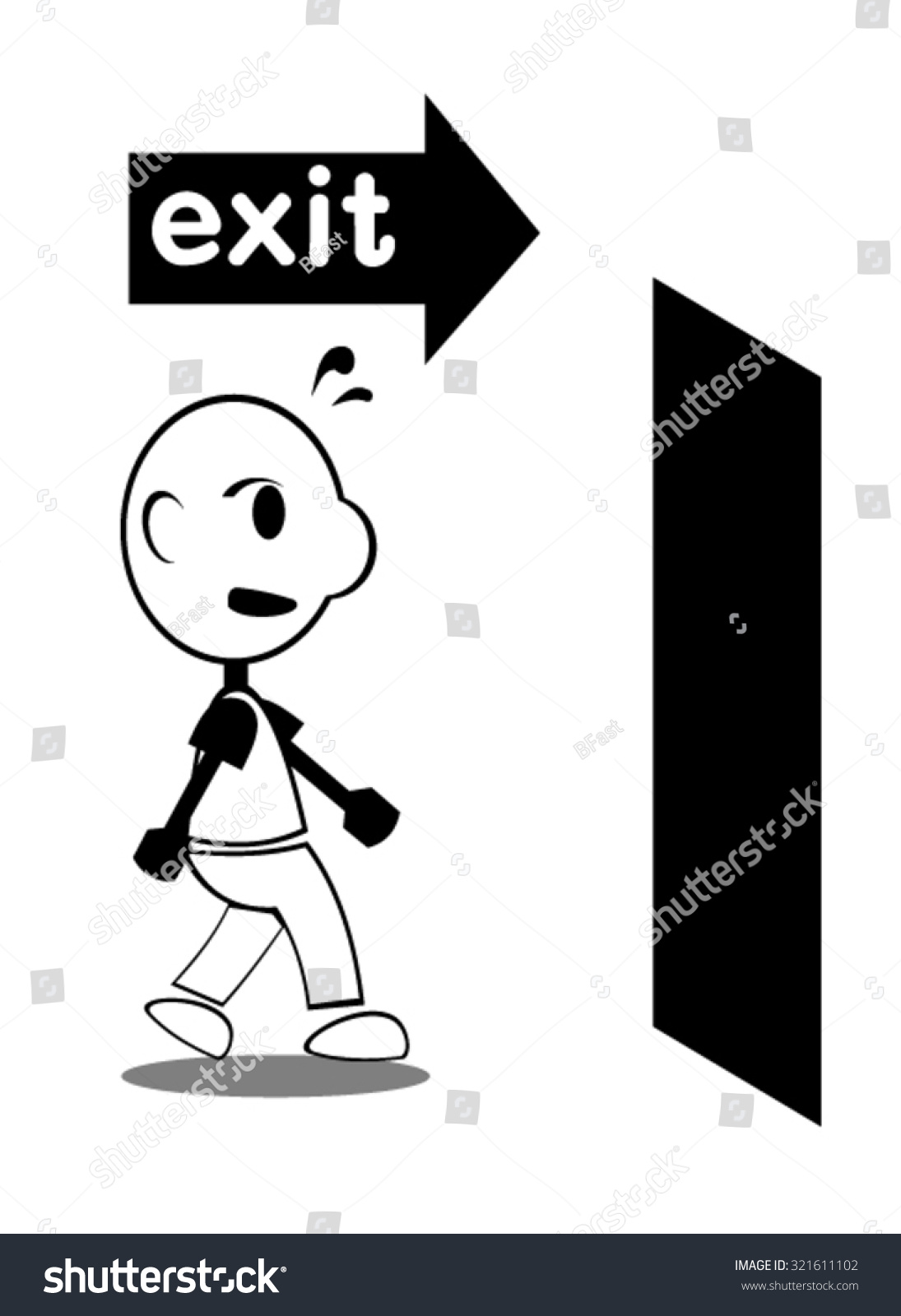 Exit Cartoon Stock Vector (Royalty Free) 321611102 | Shutterstock