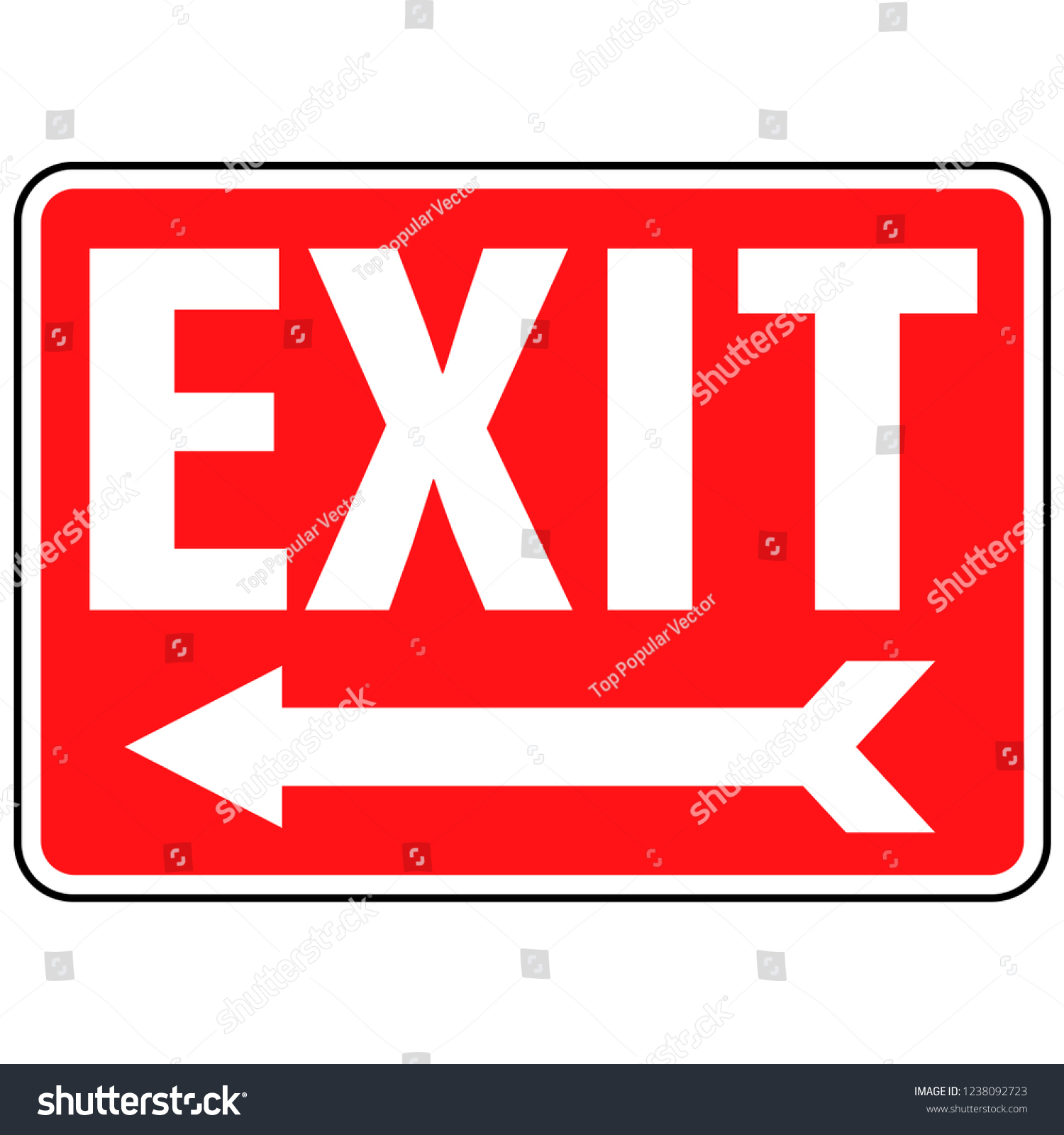 Exit Direction Sign Vector Illustration Stock Vector (Royalty Free ...