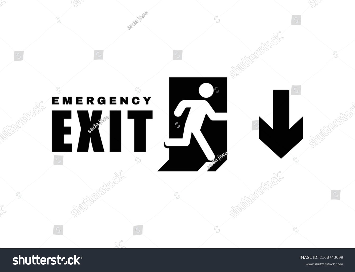 Exit Door Symbol Evacuation Symbol Vector Stock Vector (Royalty Free ...