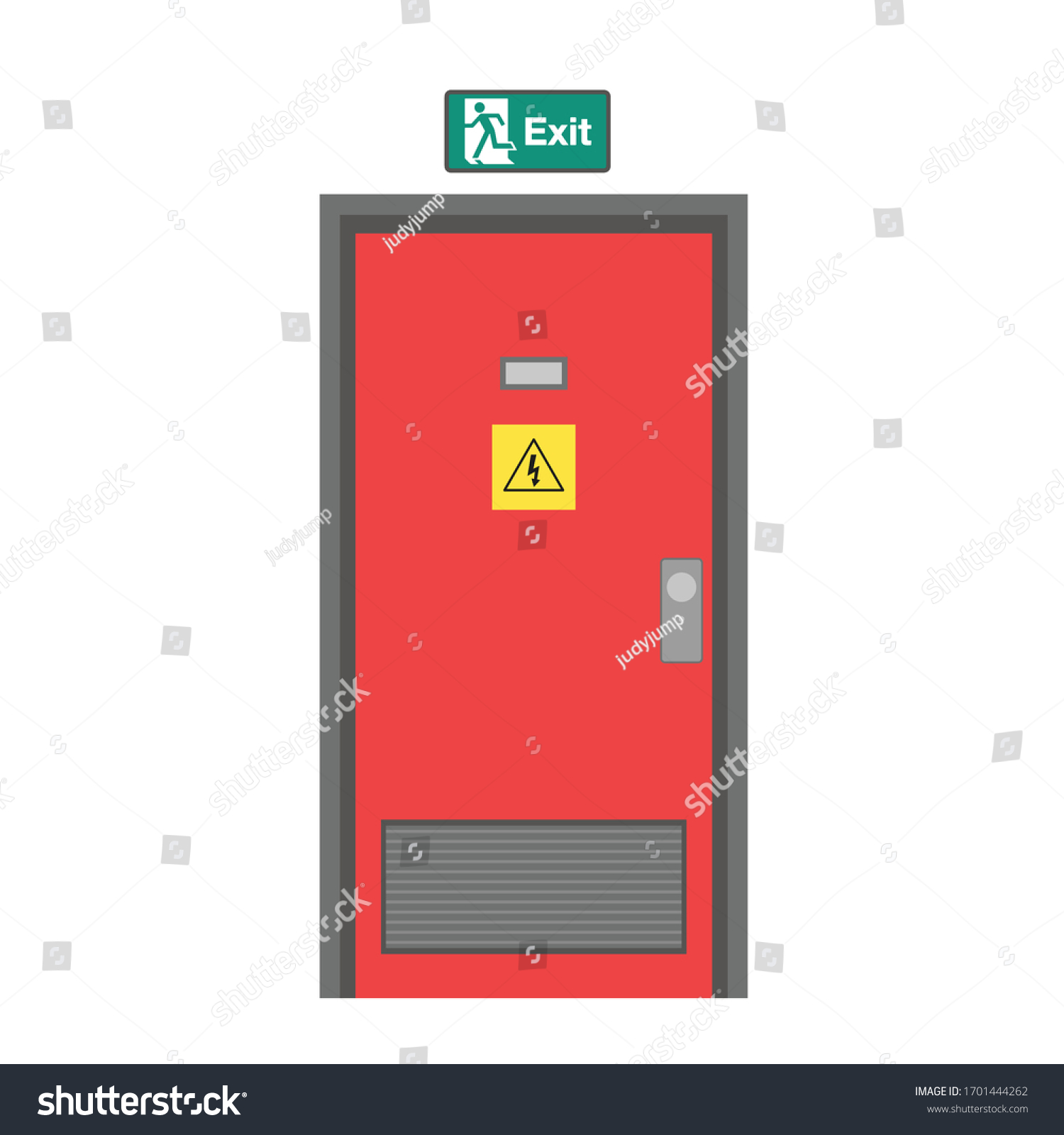 Exit Door Vector Free Space Text Stock Vector (Royalty Free) 1701444262