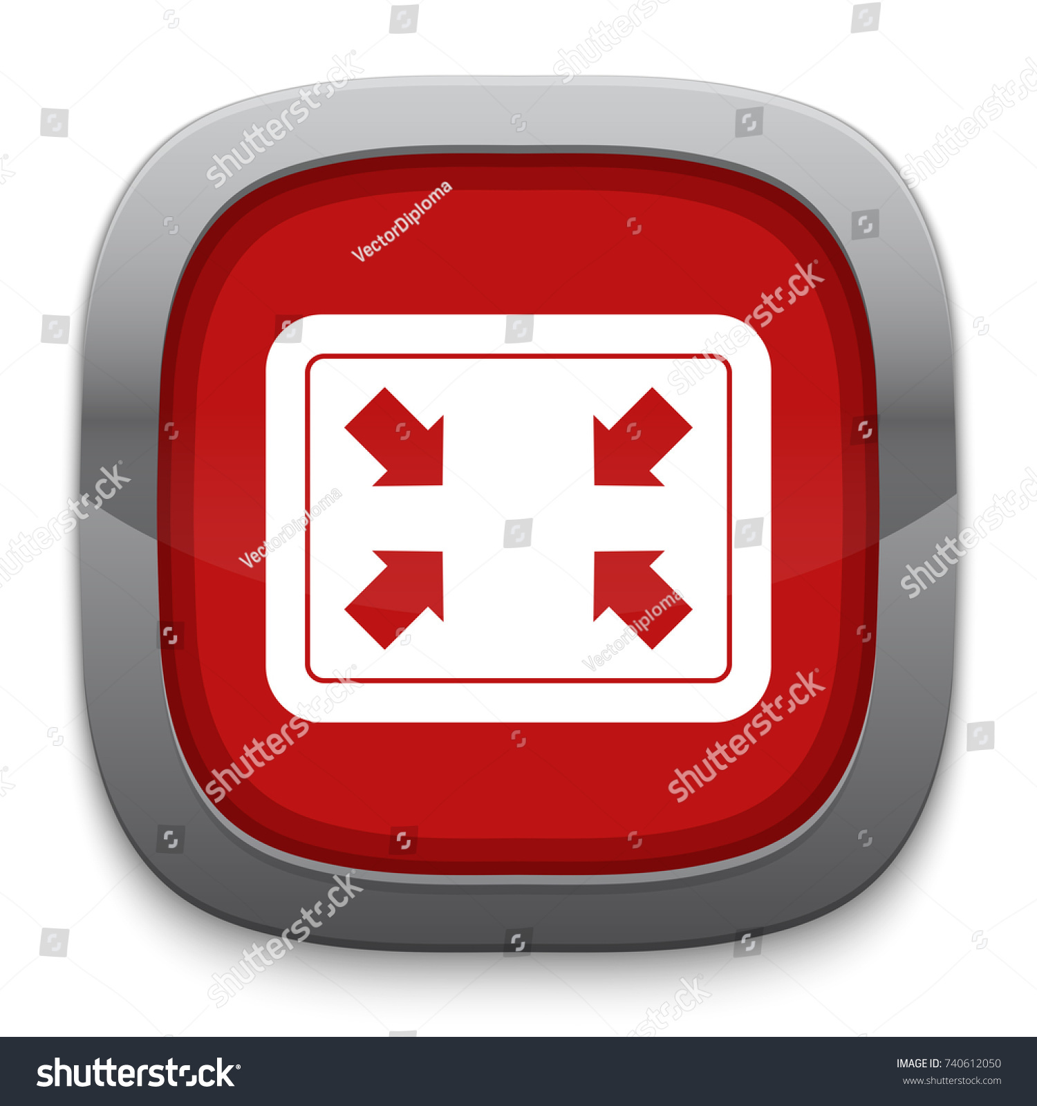 Exit Full Screen Icon Stock Vector (Royalty Free) 740612050 | Shutterstock