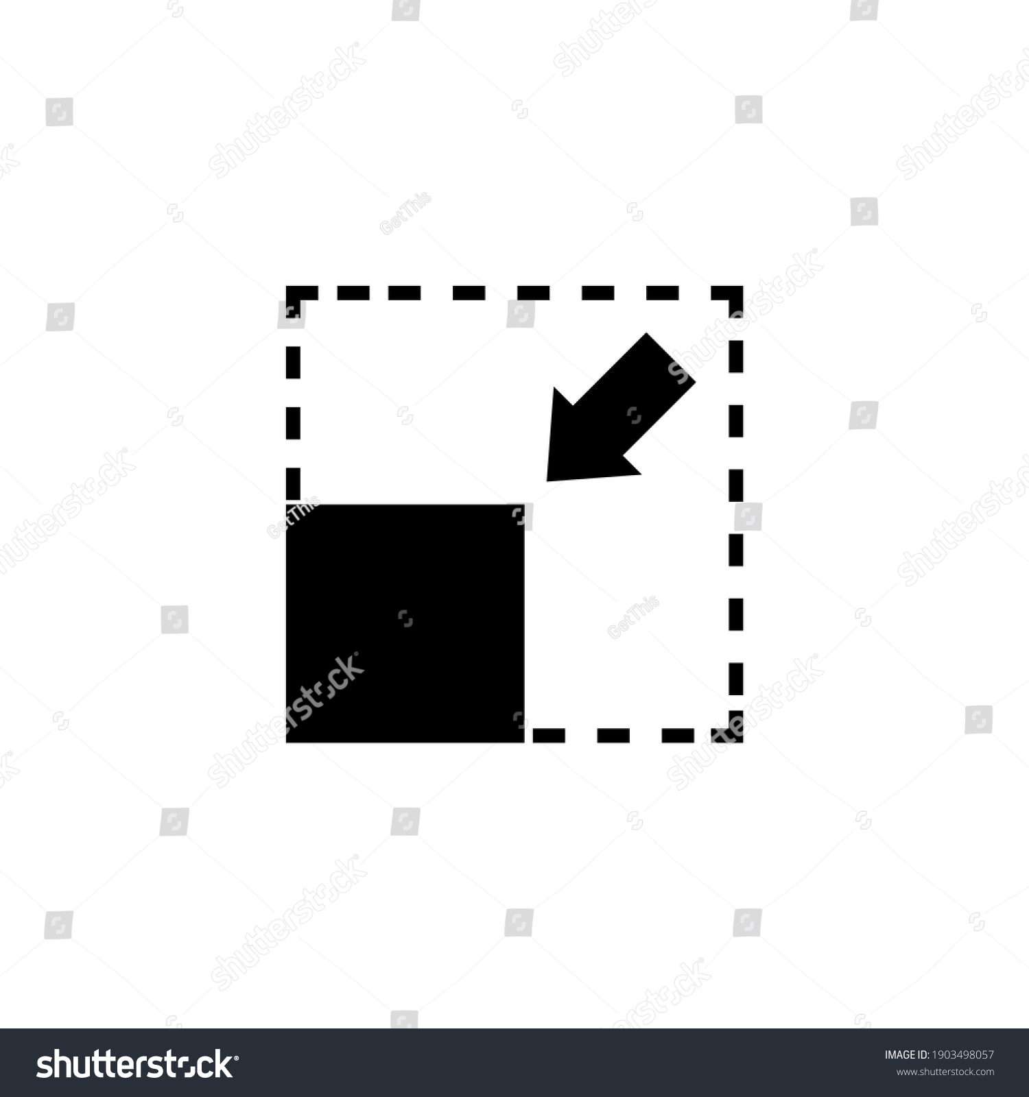 Exit Full Screen Icon Minimize Symbol Stock Vector (Royalty Free ...