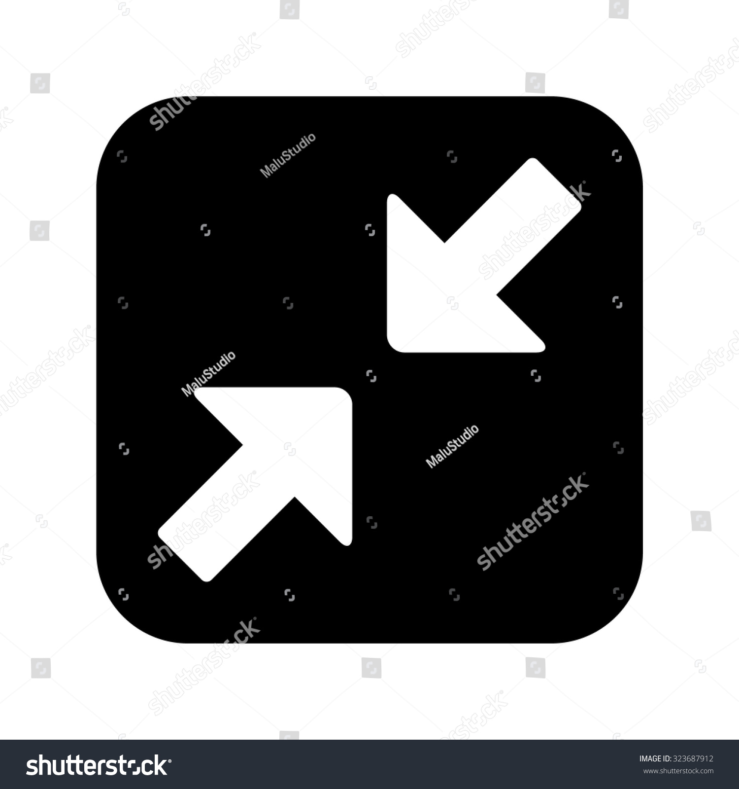 Exit Full Screen Icon Vector Illustration Stock Vector (Royalty Free ...