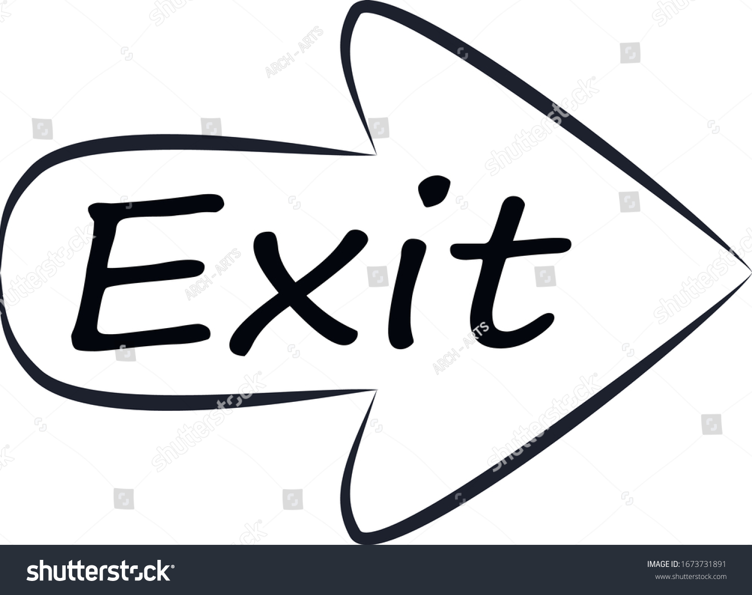 Exit Icon Symbol Work Stock Vector (Royalty Free) 1673731891