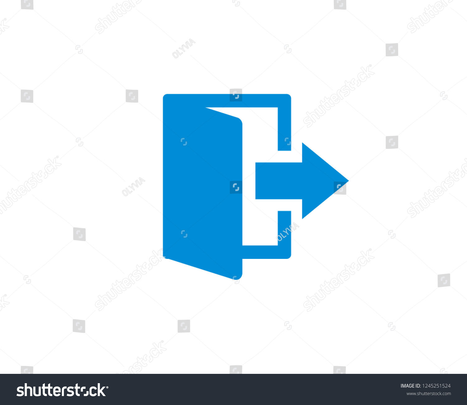 Exit Icon Symbol Vector Stock Vector (Royalty Free) 1245251524 ...
