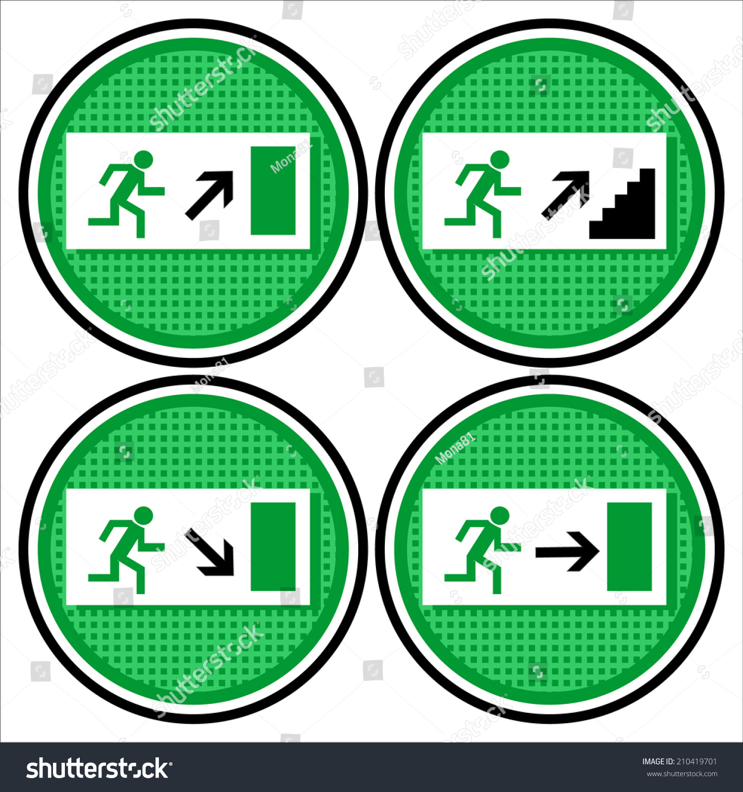 Exit Icon Symbols Stock Vector (Royalty Free) 210419701 | Shutterstock
