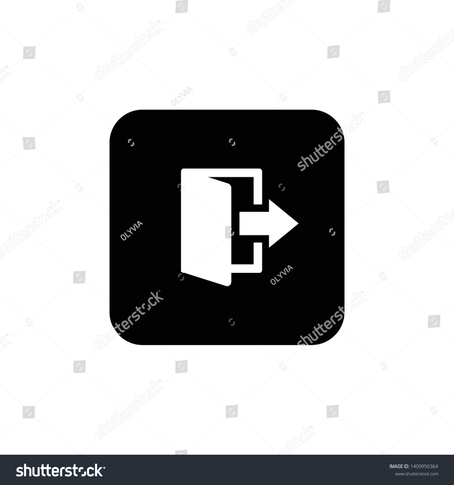Exit Icon Vector Exit Symbol Stock Vector (Royalty Free) 1409950364