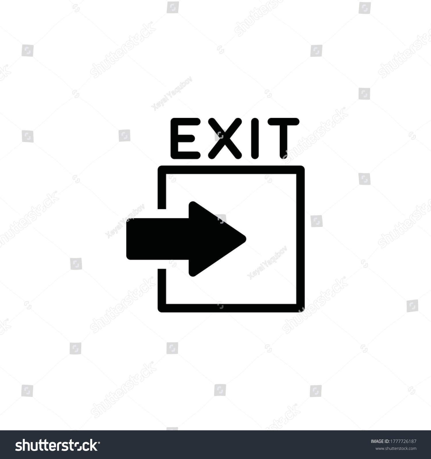 Exit Icon Vector Sign Symbol Stock Vector (Royalty Free) 1777726187 ...