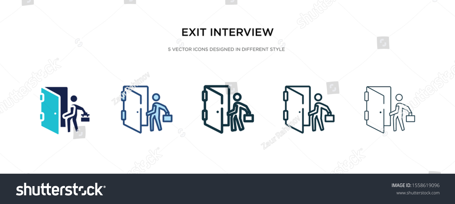 Exit Interview Icon Different Style Vector Stock Vector (Royalty Free ...