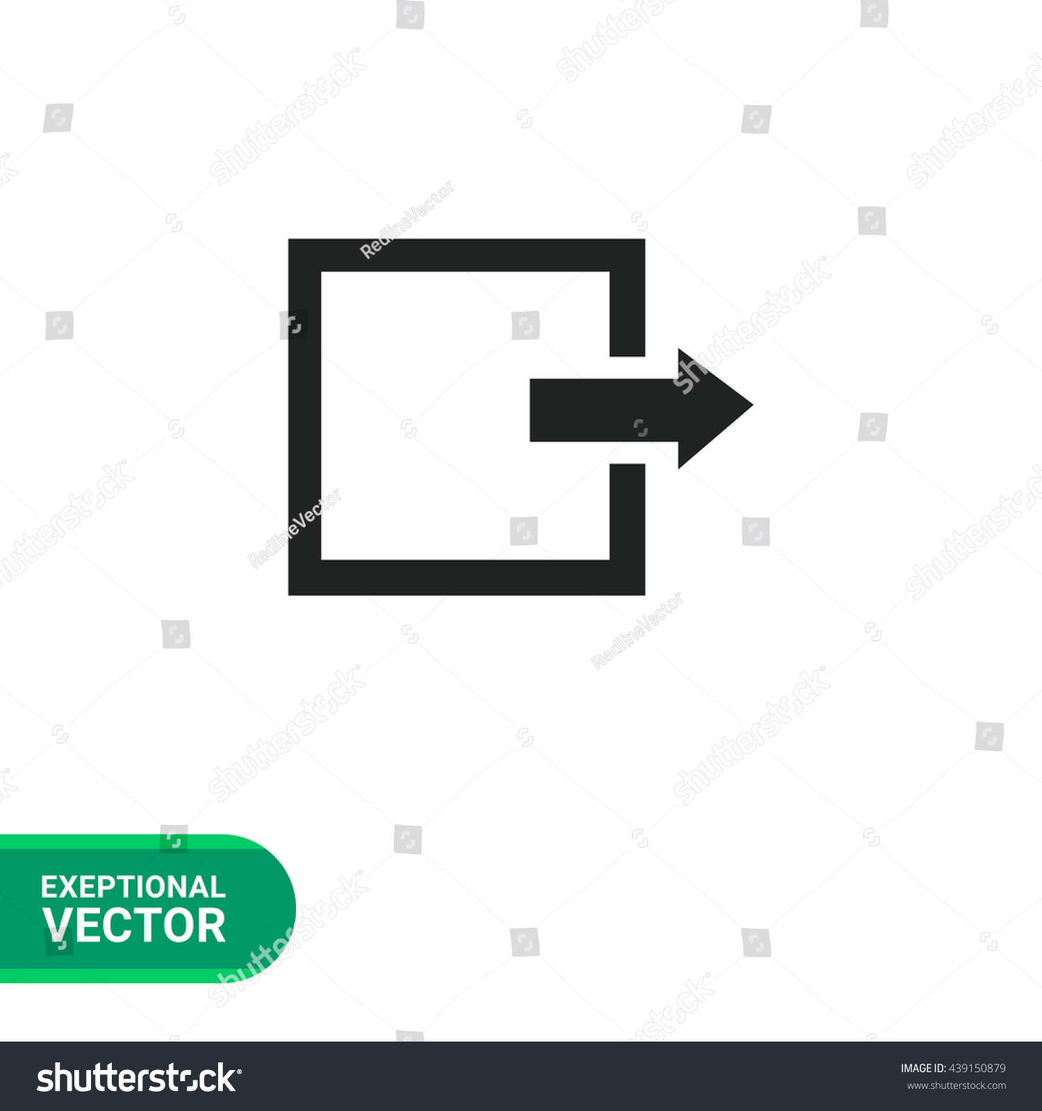 Exit Log Out Sign: vector de stock (libre de regalías) 439150879 ...
