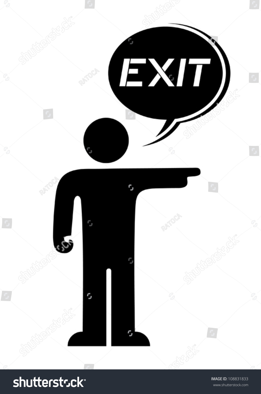 Exit Point Sign Stock Vector (Royalty Free) 108831833 | Shutterstock
