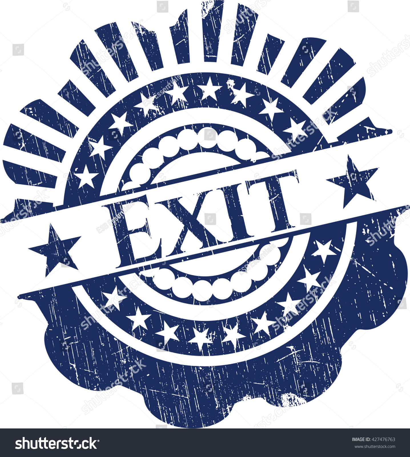 Exit Rubber Stamp Grunge Texture Stock Vector (Royalty Free) 427476763 ...