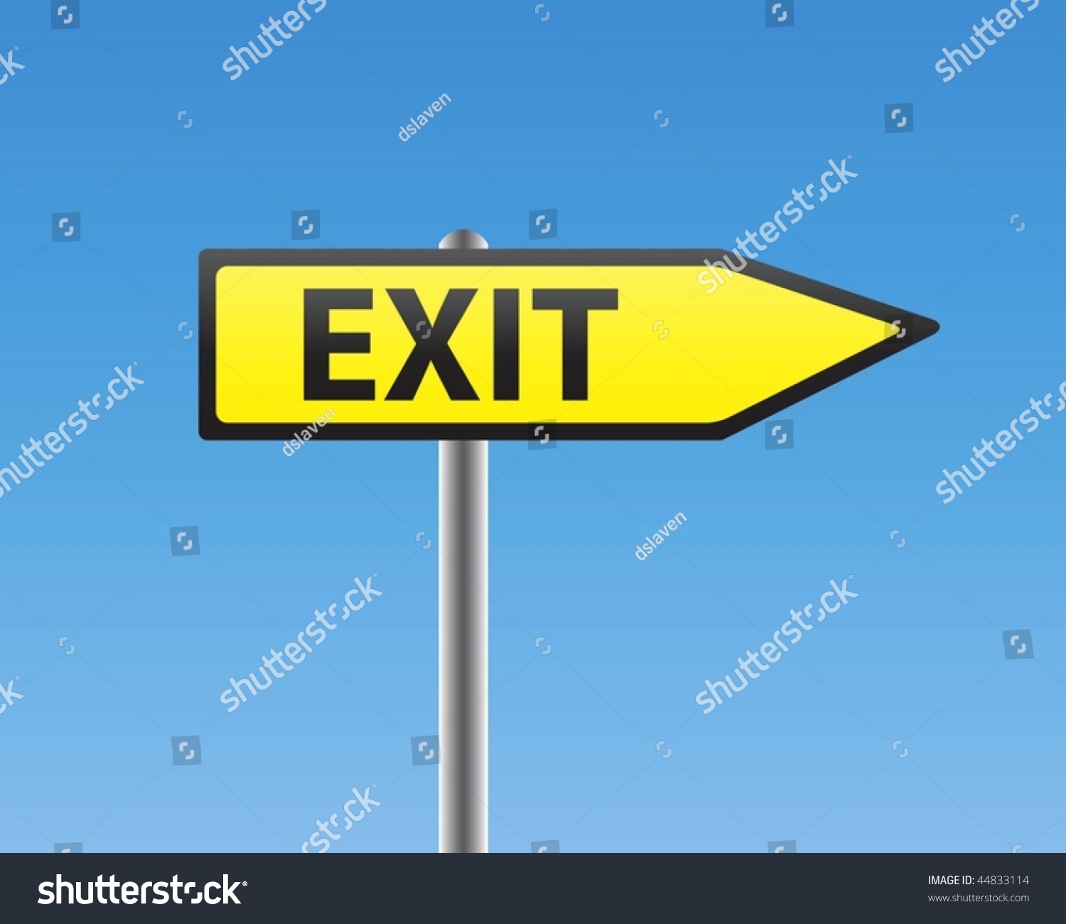 Exit Sign Vector Stock Vector (Royalty Free) 44833114 | Shutterstock