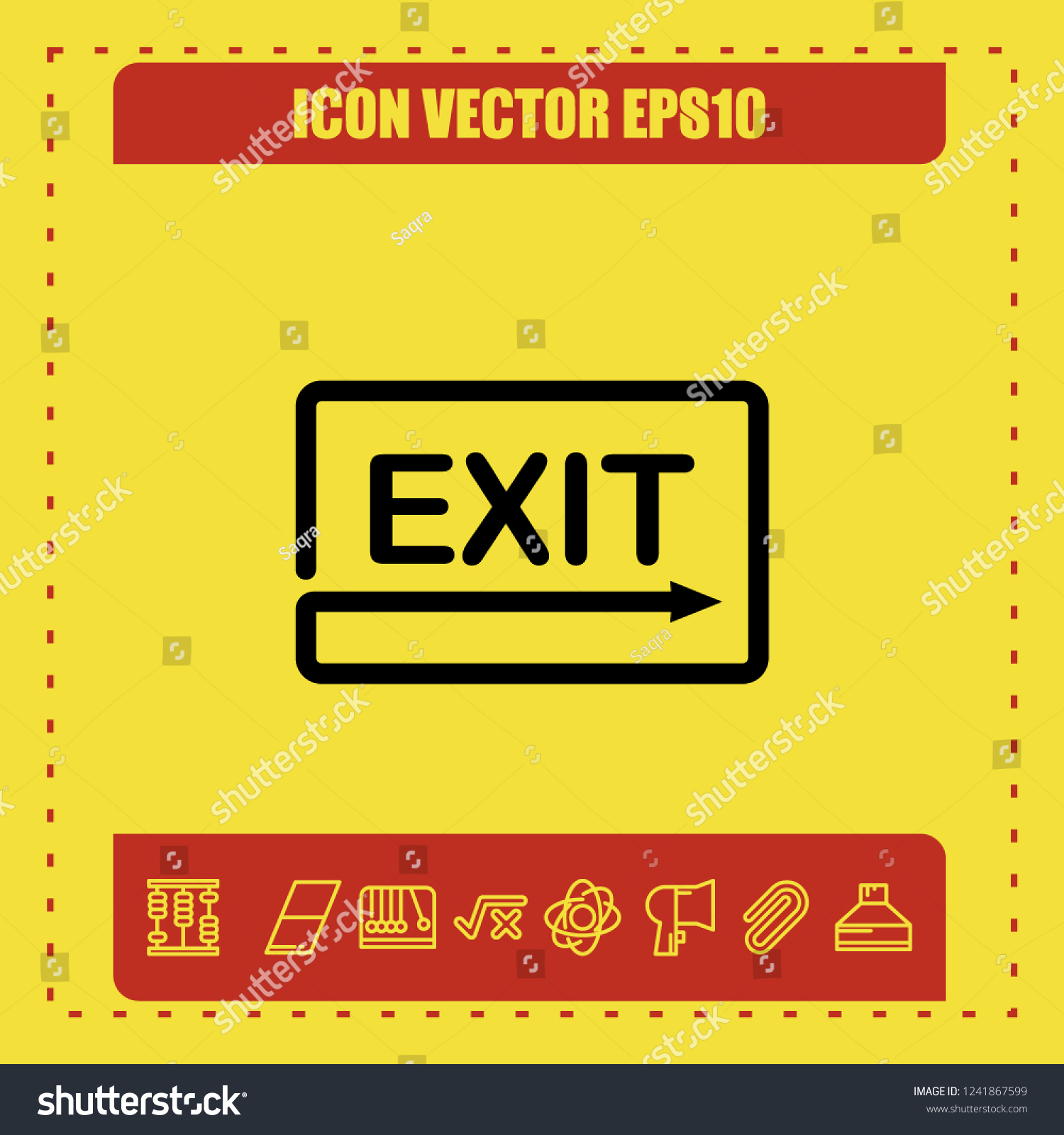 Exit Symbol Icon Vector Stock Vector (Royalty Free) 1241867599 ...