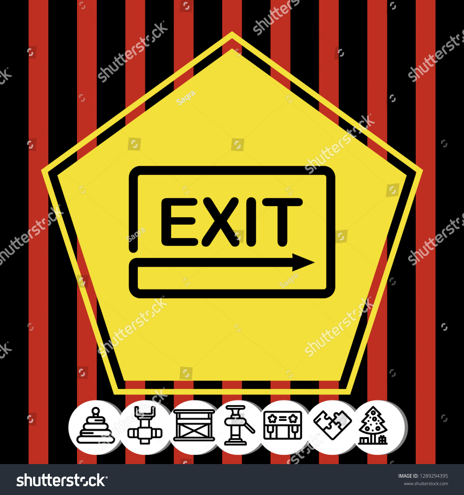 Exit Symbol Icon Vector Stock Vector (Royalty Free) 1289294395 ...