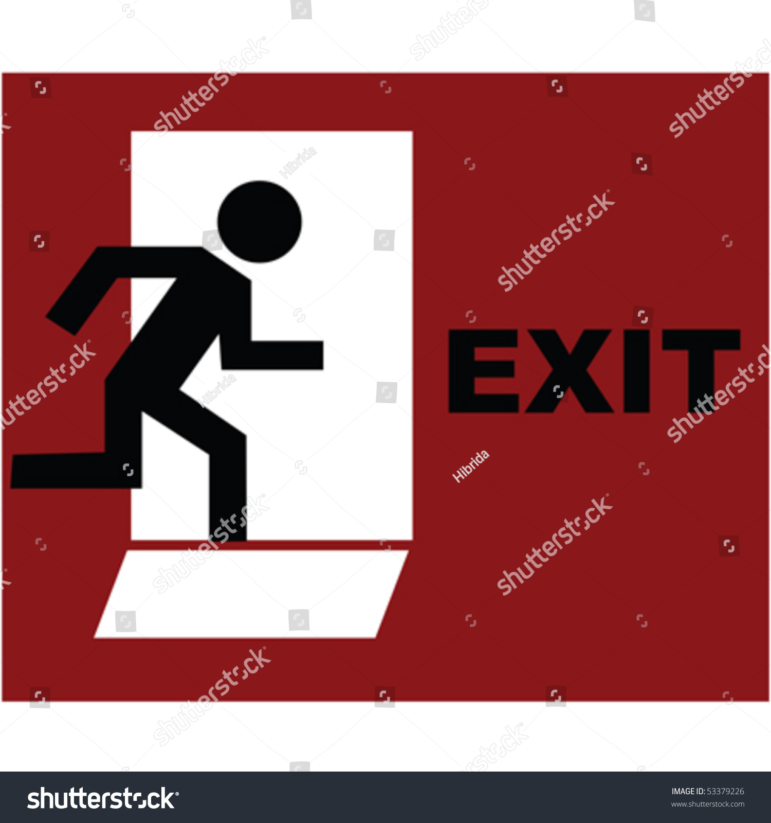 Exit Symbol Red Stock Vector (Royalty Free) 53379226